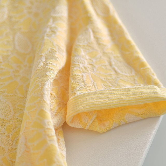 Beautiful and shiny, white goose yellow, 16-needle two-color hollow ...