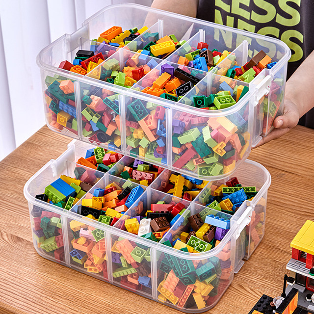 Lego bricks storage box Children's toy size Granules parts sorting ...