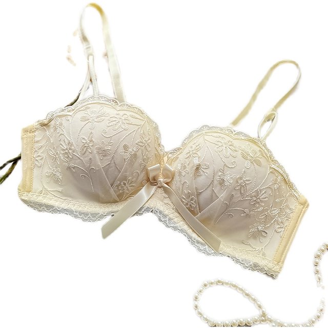 Summer lace small chest gathered underwear women's large artifact big ...