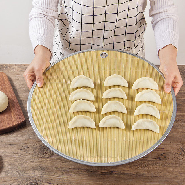 Bamboo round dumpling curtain home dining table pad dumplings pads ...