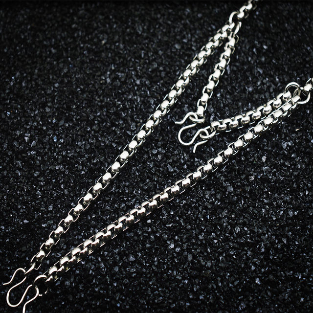 Thai double-hanging Buddha chain titanium steel necklace men and women ...