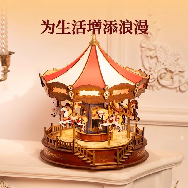 If you come to rotate the Trojan Music Box DIY handmade eight -tone box ...