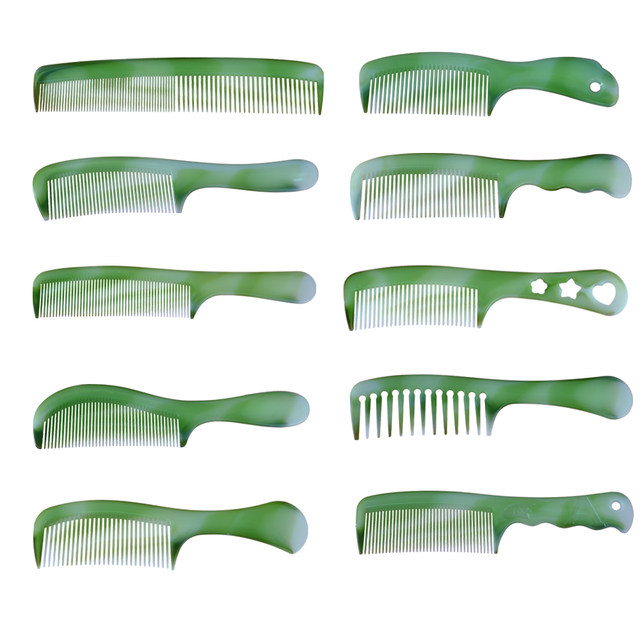 Jade-colored beef tendon comb, thickened, non-teethy, large comb, anti ...