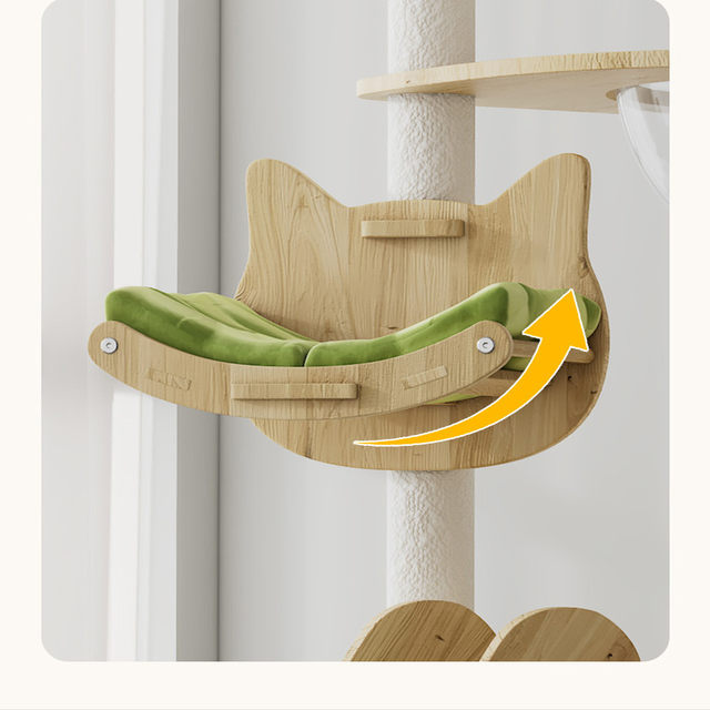 Cat climbing frame cat nest cat tree integrated solid wood multi-layer ...
