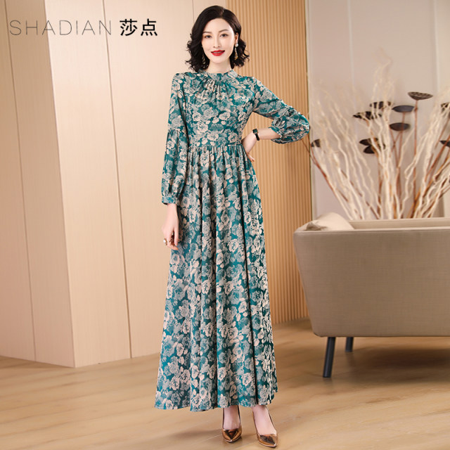 2025 Spring and Autumn New Dress Long Long Skirt Long Sleeve ...