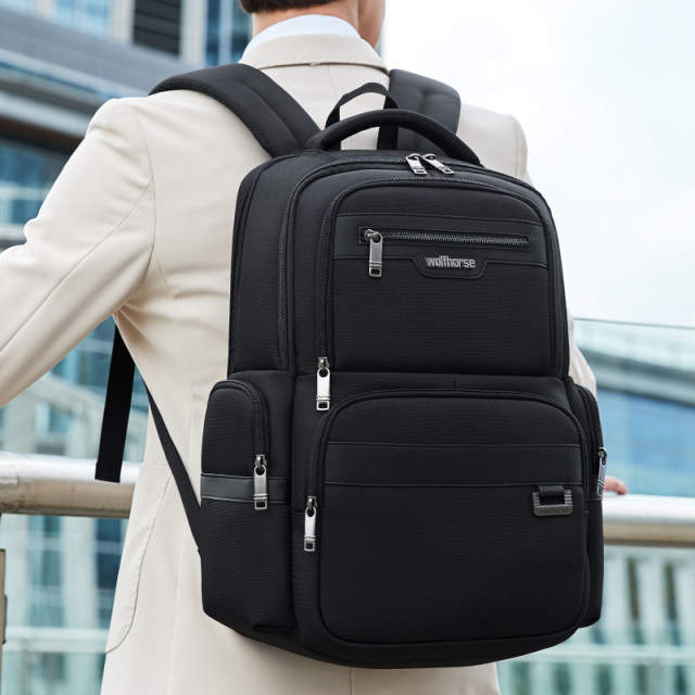 Backpack Men's Multi-Layer Business Backpack Casual Student School Bag ...