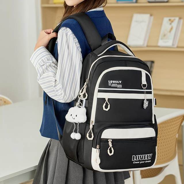 Schoolbag Girls High School Super Large Capacity Backpack Middle School ...
