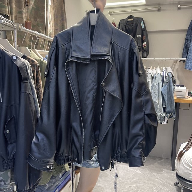 Black leather jacket for women 2025 autumn new cool style unique and ...