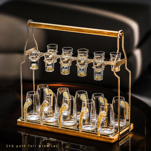 Light luxury high-end white wine glass wine divider rack set home ...