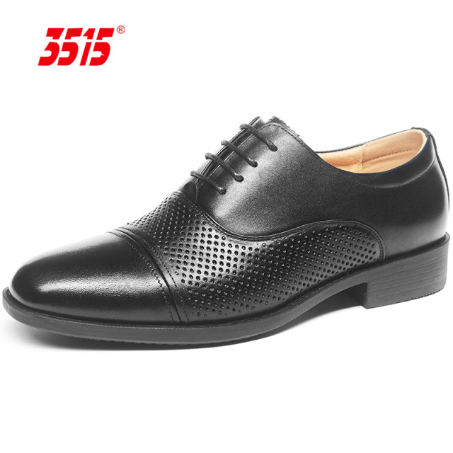 3515 Qiangren genuine three-joint leather shoes for men spring and ...