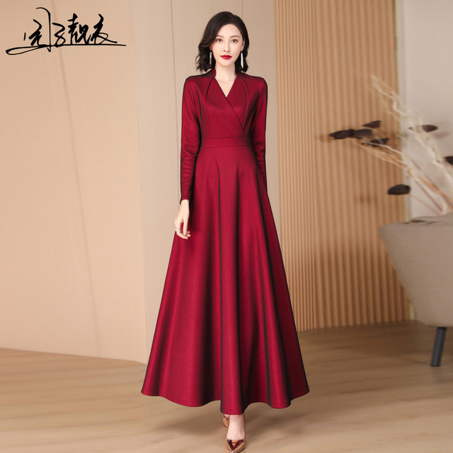Hi Mother -in -law Wedding Banquet 2024 Spring and Autumn New Red Dress ...