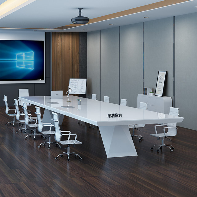 Conference table, long table, simple modern conference room reception ...