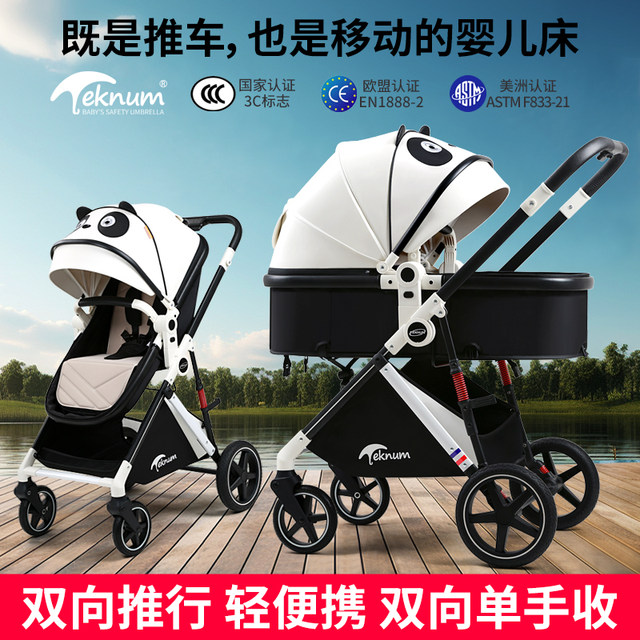TEKNUM baby stroller can sit, lie down, lightweight folding two-way ...