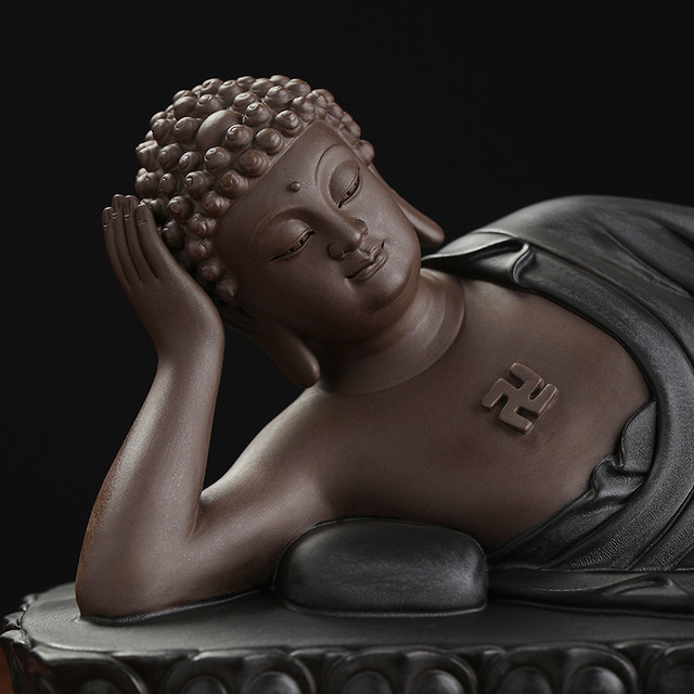 Oriental clay Chinese ceramic Buddha statue Zen ornaments living room ...