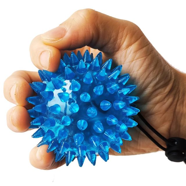 Four-finger piercing grip ball rehabilitation training massage ball ...