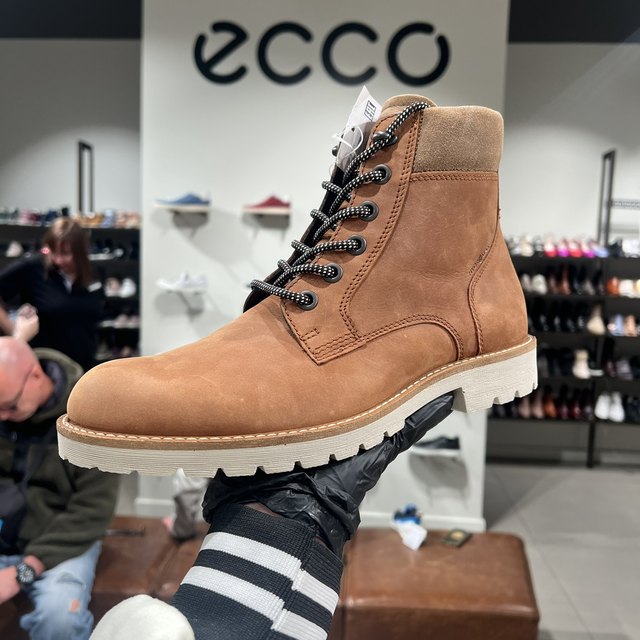 ECCO genuine counter Martin boots men's autumn and winter outdoor lace ...