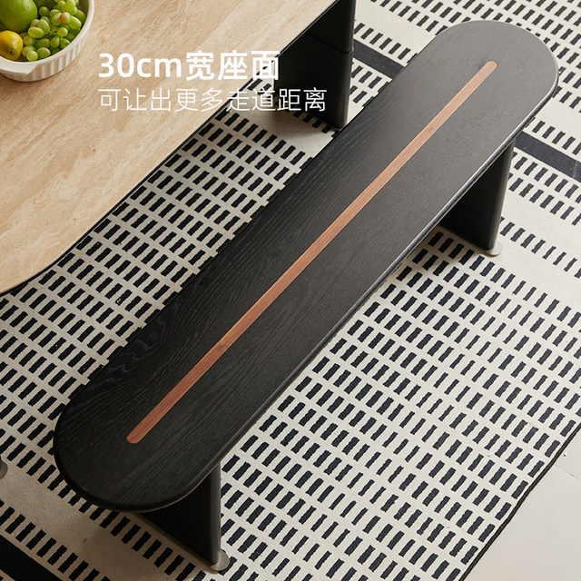 Semi-circle bench, retro high-end living room solid wood dining chair ...