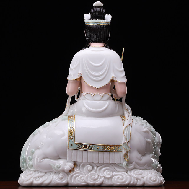 Han Baiyu Wenshu Bodhisattva Buddha statue at home is dedicated to ...