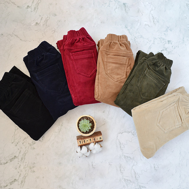 Fine pants with velvet thickened high -waisted high -size long pants ...