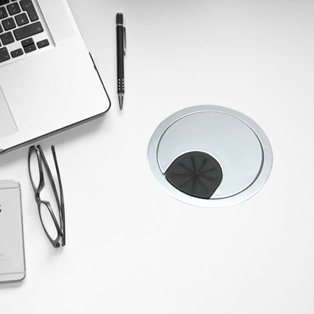 Office desk threading box computer desk threading hole cover desktop ...
