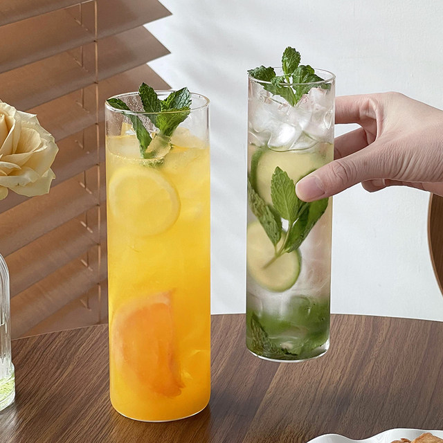 Straight Colin cup, heat-resistant glass, Internet celebrity restaurant ...