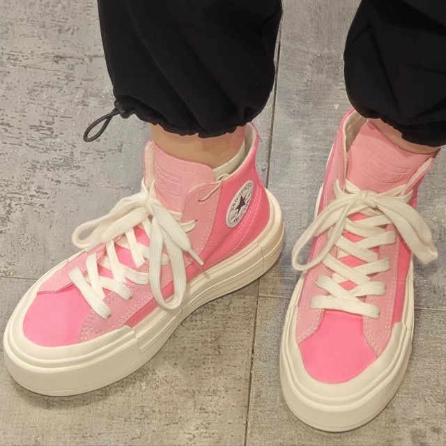 Converse 24 New Barbie Pink Separate Structure UU Shoes for Men and Women High-top Canvas Shoes ...