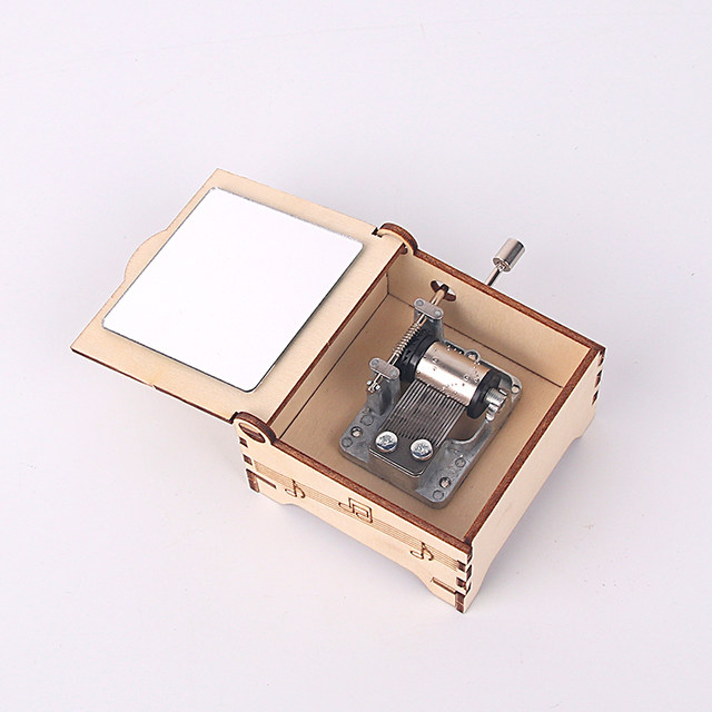 diy technology small production hand-cranked music box small handmade ...