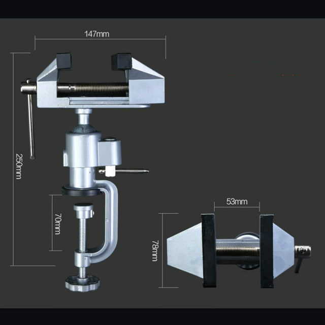 360 Rotating Table Vise Bench Clamp Vises Grinder Hder Dri