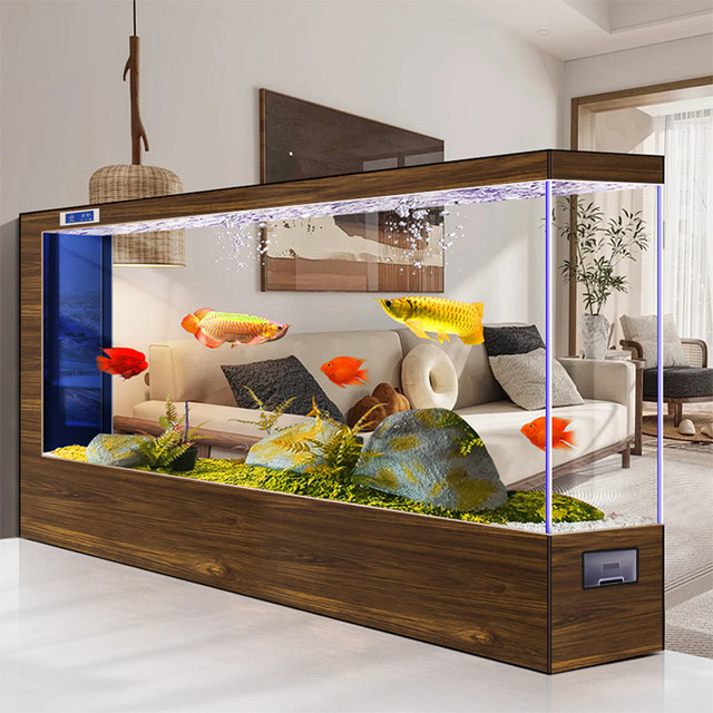Office company high-end large floor-standing fish tank living room 2024 ...