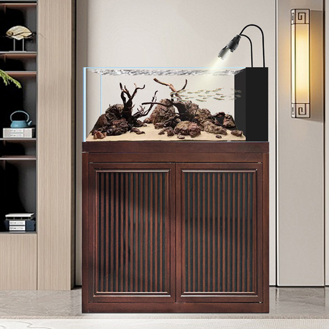 2025 new living room household stream tank ultra-white glass bottom ...