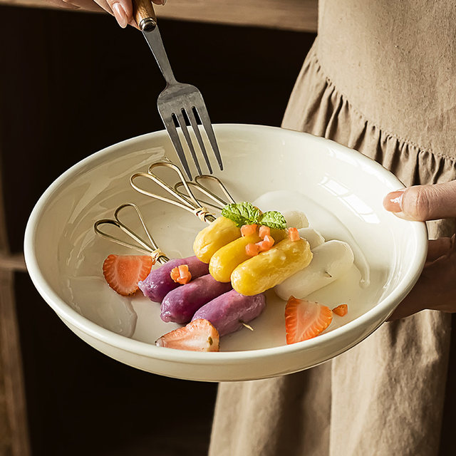 Plate tableware ceramic dishes deep disk high -level sensor dishes set ...