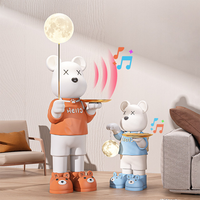 Light luxury violent bear loser landing home living room TV cabinet ...