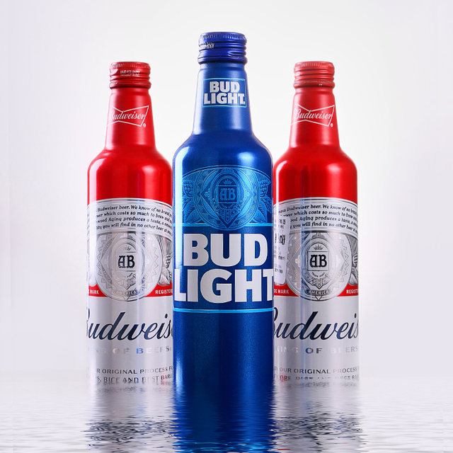 Budweiser blue aluminum bottle 473ml*24 bottles of American red ...