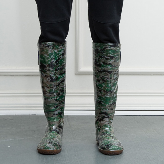 Huili rain boots ultra-high tube transplanting rain boots rice field ...