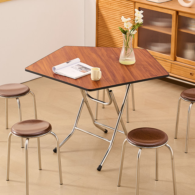 Dog-leg table folding poker table five-person six-person landlord table ...