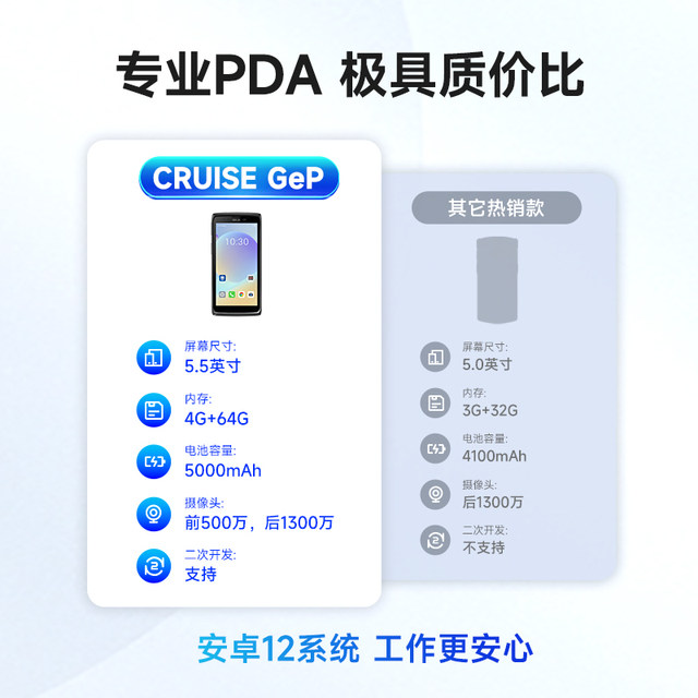 Seuic CRUISE GEP/GE2 Scanning Gun PDA Handheld Terminal Android Version Clothing Retail Cross ...