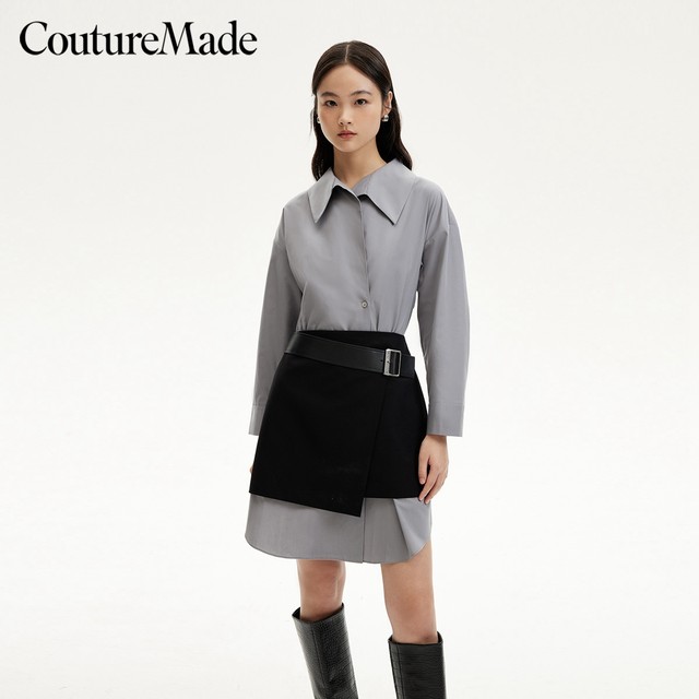 Vero Moda Outlet Dress Autumn and Winter New Lapel Three-quarter Sleeve ...