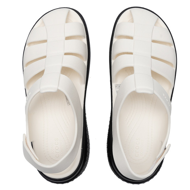 Crocs Crocs men's shoes women's shoes breathable and comfortable white ...