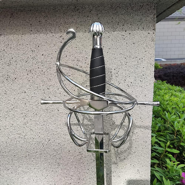 Western metal fencing swift sword European knight etiquette flag ...