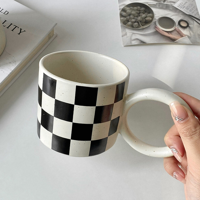 Advanced Mark Cup Ceramic Coffee Cup Girls' Office Niche Design Sensory ...