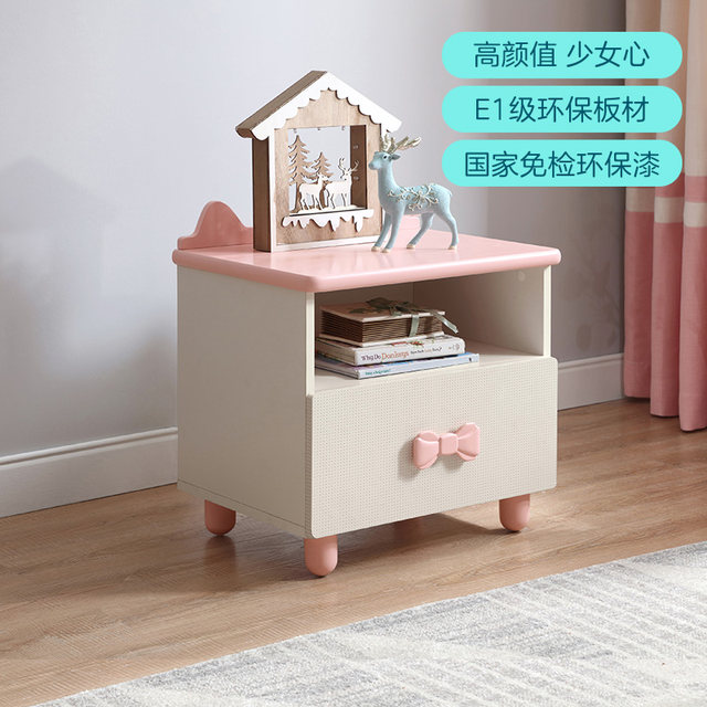 Lin's children's bedside table small creative cartoon bedroom storage ...