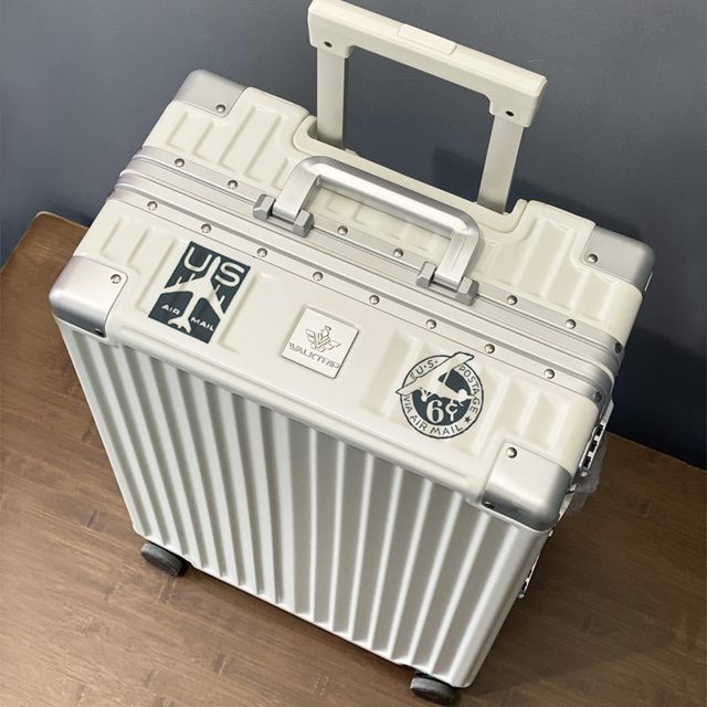Travel suitcase women's large capacity ins Internet celebrity aluminum ...