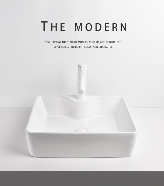 Modern simple super rectangular above counter basin bathroom balcony ...