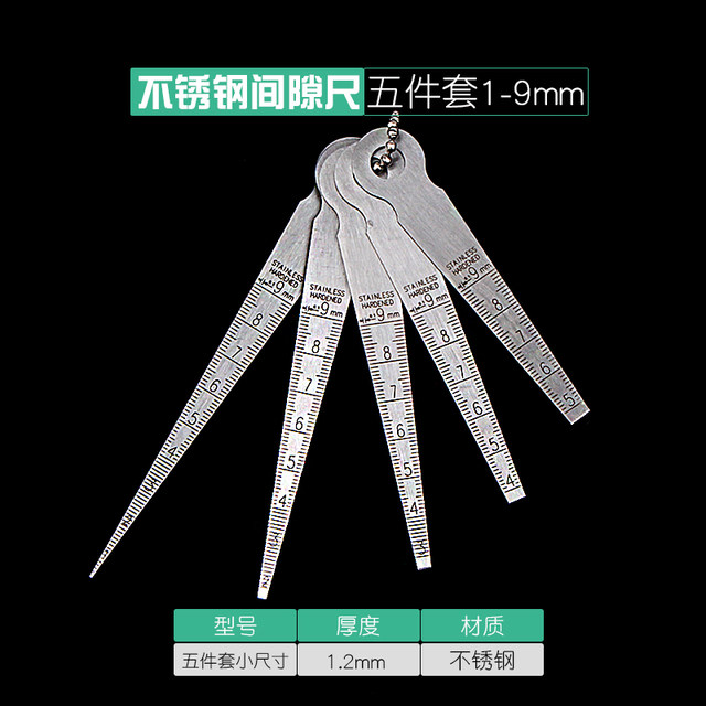 Stainless steel gap ruler conical ruler wedge feeler ruler triangular ...