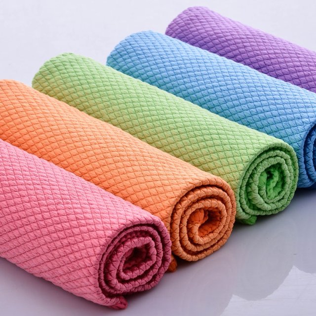 Watermark-free thickened water-absorbent fish scale rag for kitchen ...