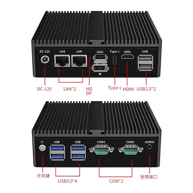 Double control N100 N5105 N6000 mini host dual network three-display ...