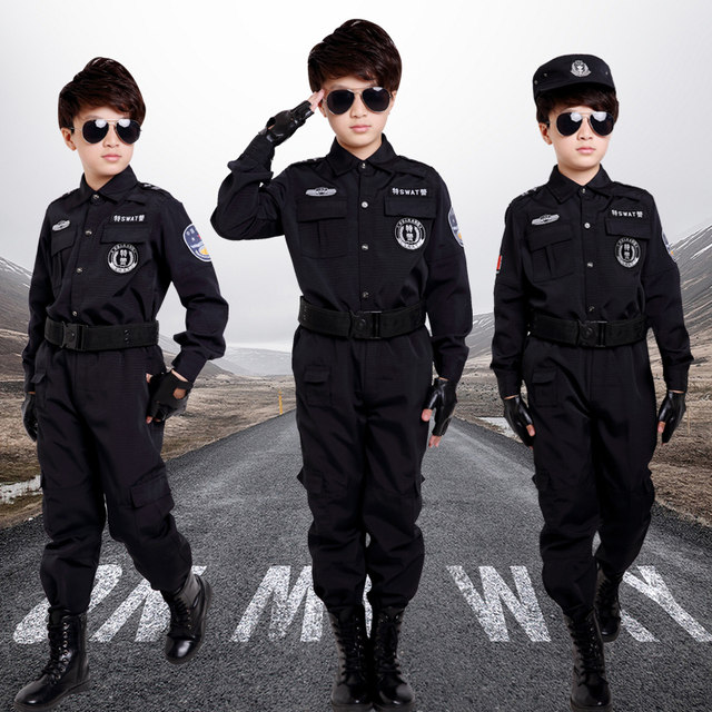 Children's police clothing suits boys and girls police officers clothes ...