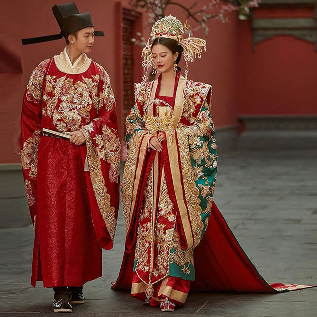 Song Dynasty Hanfu Wedding Clothes Fengguan Xiapei Chinese Wedding ...