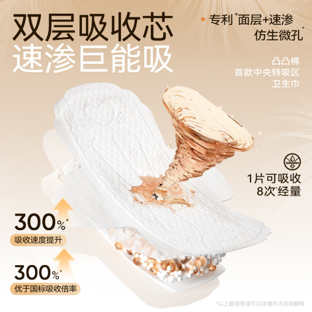 Convex cotton daily sanitary napkin for women with extremely thin ...