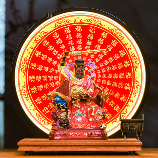 Wucai God Zhao Gongming statue household offerings of the tiger Zhao ...
